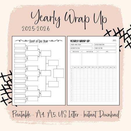 Printable Reading Journal 2025-2026 Track Your Reading Journey Monthly ...