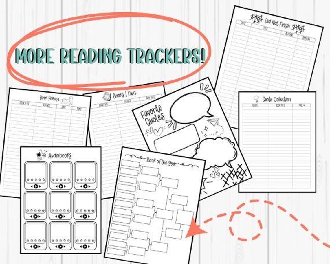 Reading Tracker Printable | Book Reading Planner | Reading Challenge ...