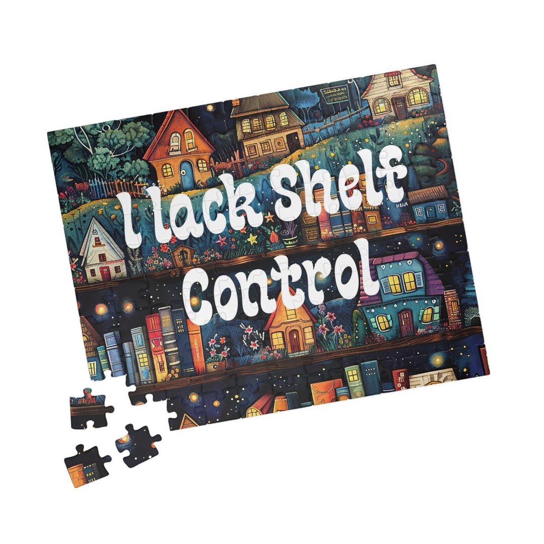 Book Lover's Puzzle 'I Lack Shelf Control' Gift for Readers, Family Fun ...