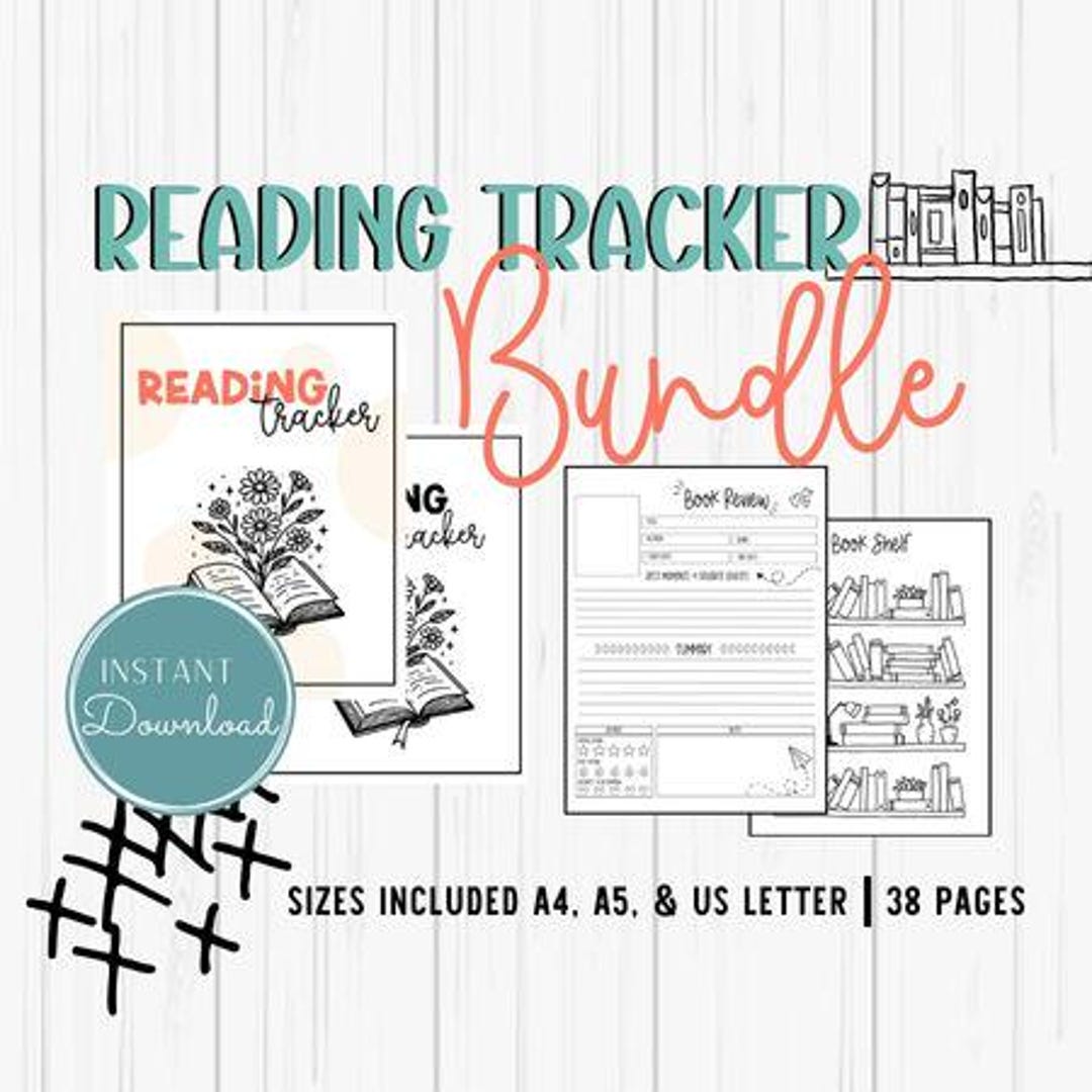 Reading Tracker Printable | Book Reading Planner | Reading Challenge ...