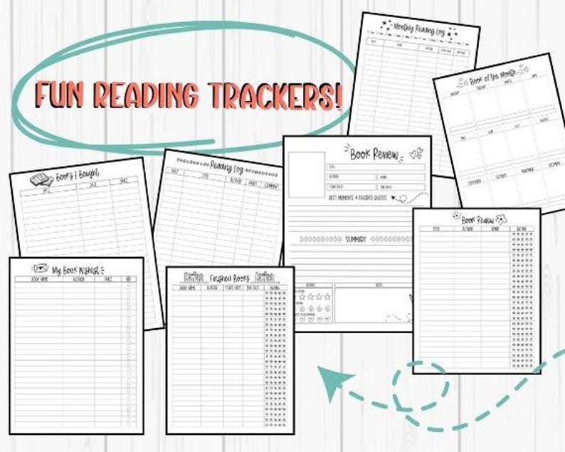 Reading Tracker Printable | Book Reading Planner | Reading Challenge ...