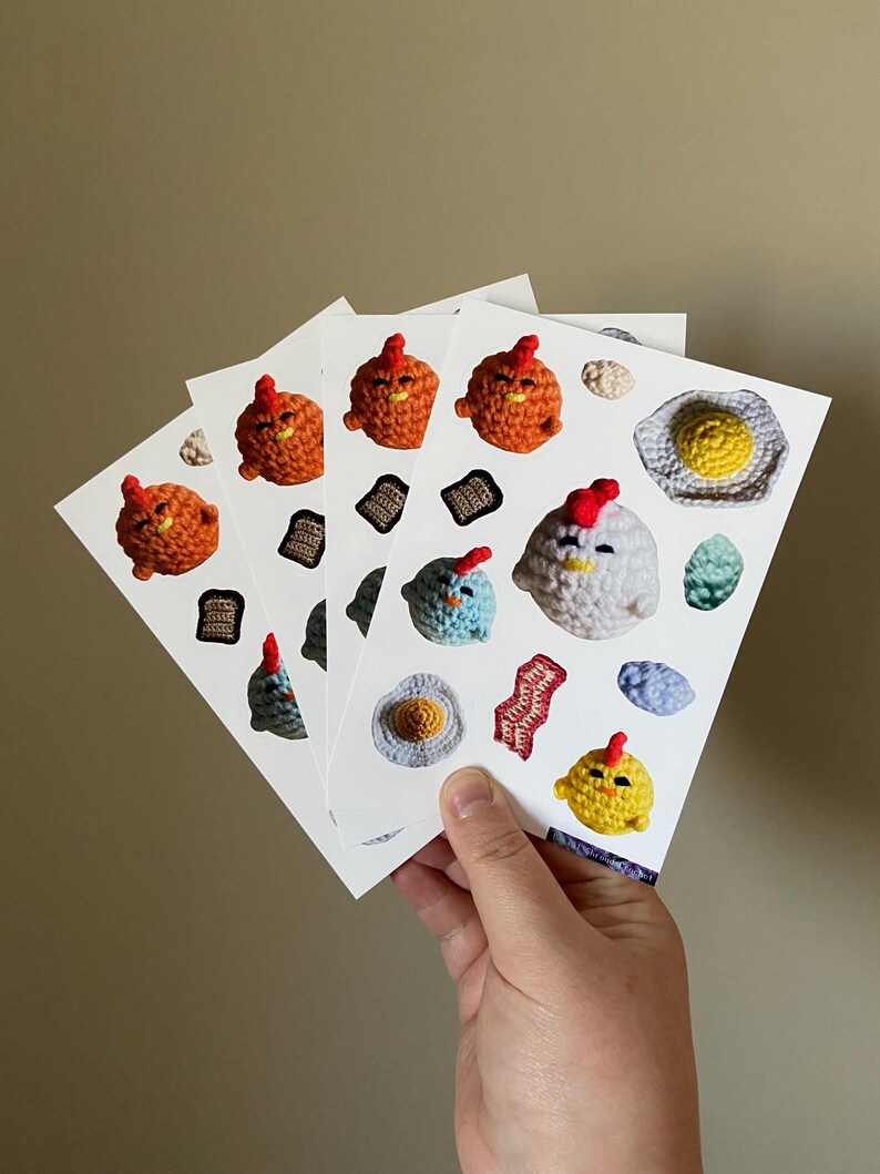 Chicken and Egg A6 Sticker Sheet - Etsy UK