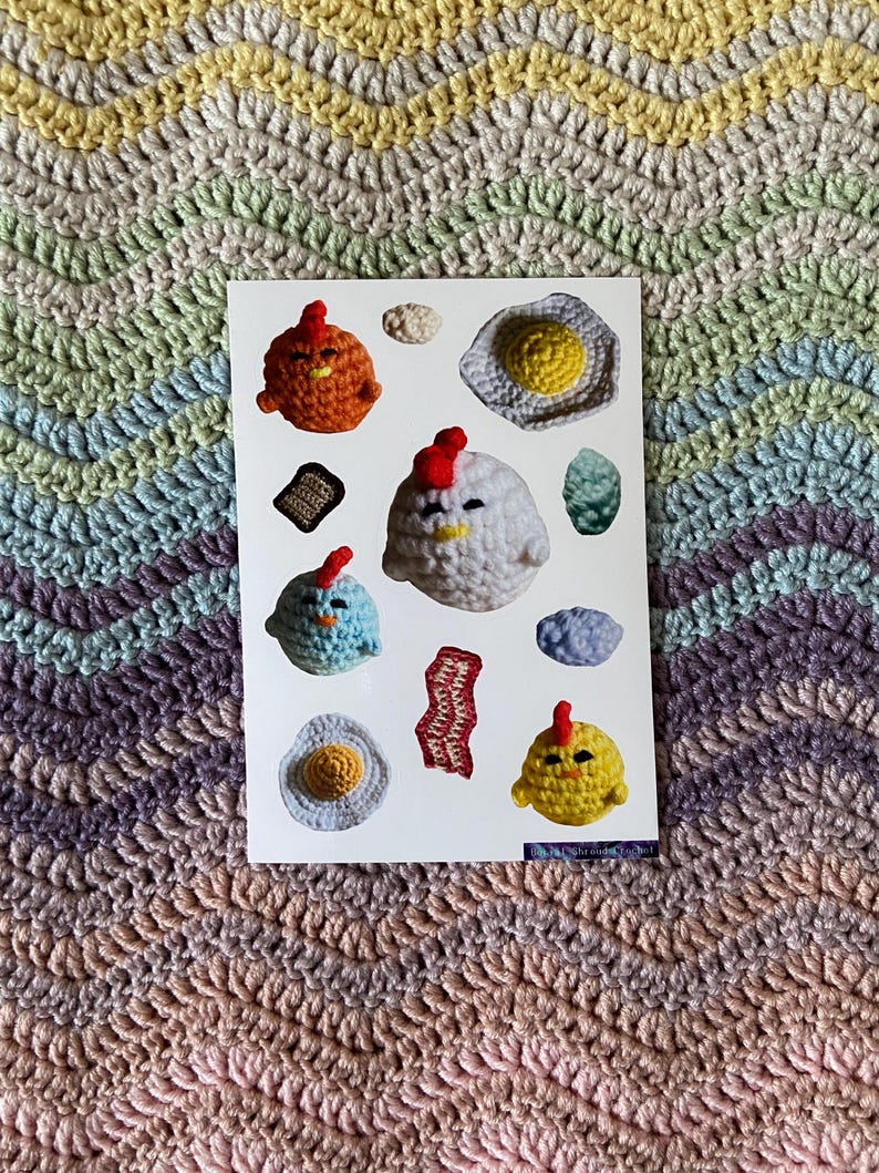 Chicken and Egg A6 Sticker Sheet - Etsy UK