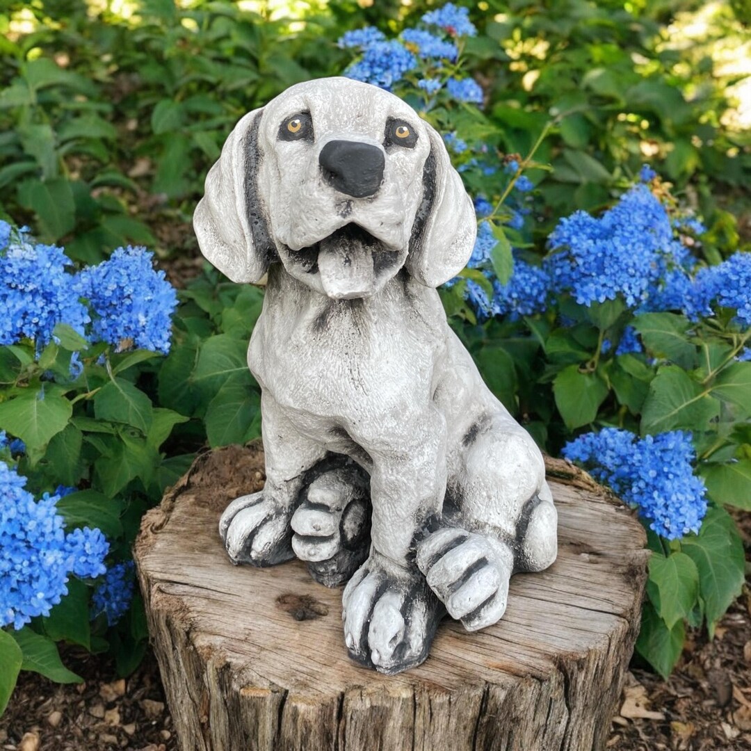Sitting Labrador Sculpture, Outdoor Labrador Figure, Concrete Dog ...