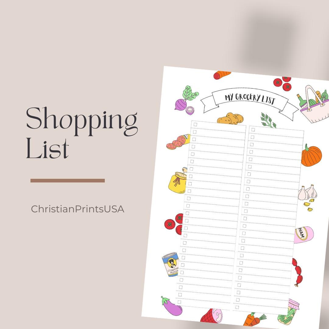 Ultimate Grocery Shopping List | Fillable PDF | Printable Shopping ...