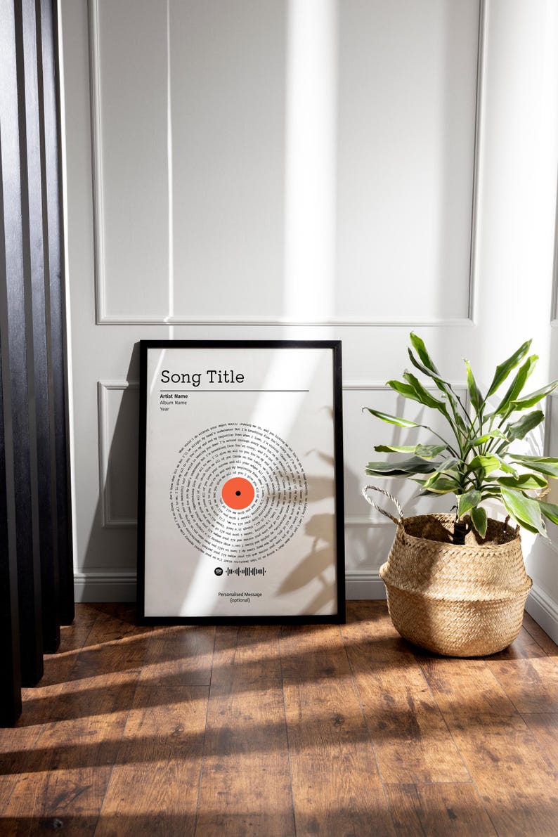 Personalized Song Lyrics Poster, Custom Music Art (digital Download) - Etsy