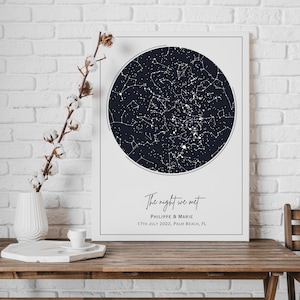 Custom Star Map Print, Personalized Night Sky Gift (digital Download ...