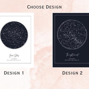 Instant Download Star Map, Custom Star Map Birth Date Instant Gift ...