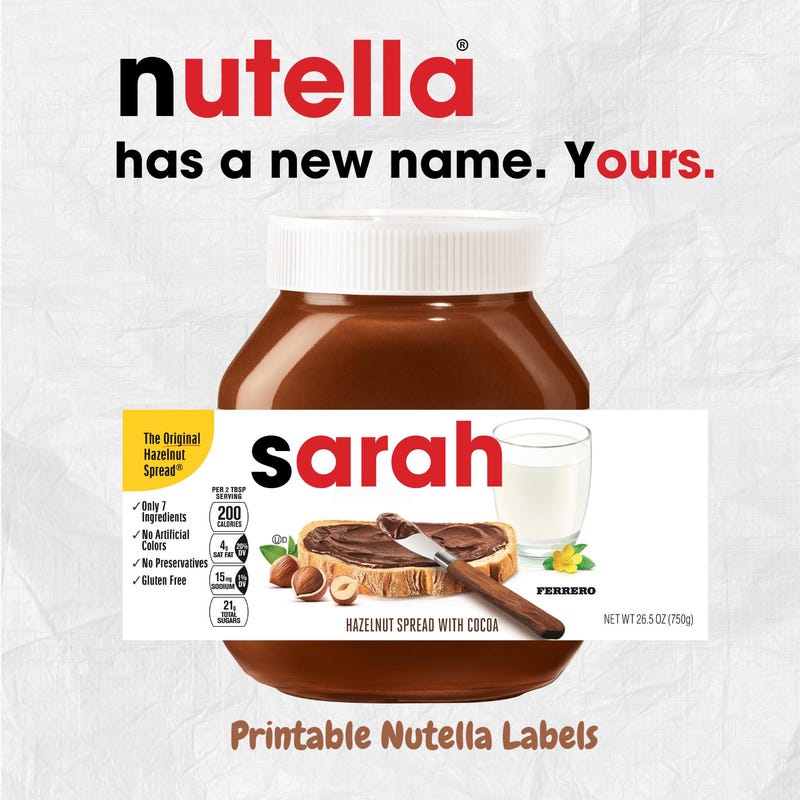 Nutella - Etsy