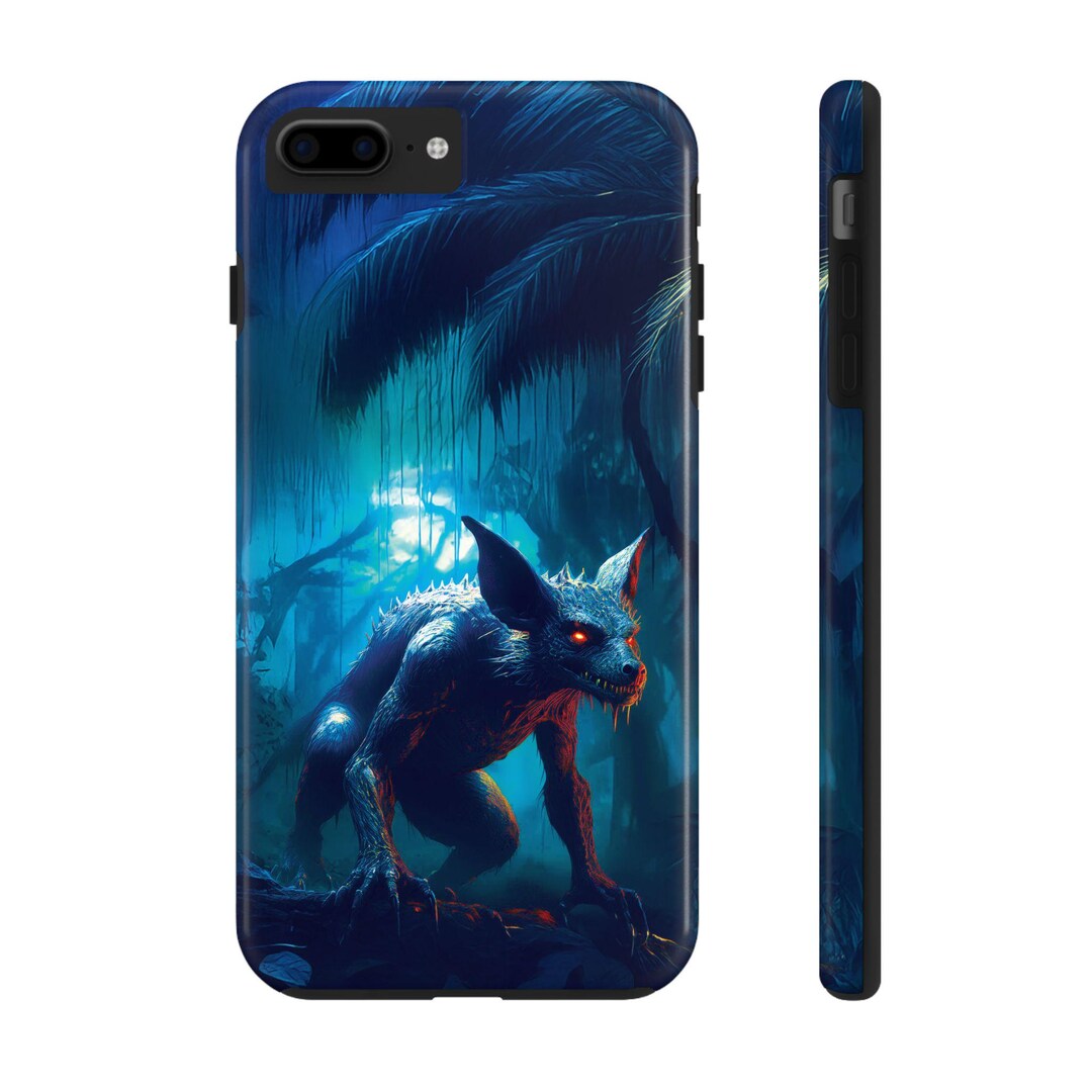 Caribbean Jungle Chupacabra iPhone Case for iPhone 13 and Earlier, Tough Phone, Cryptid ...