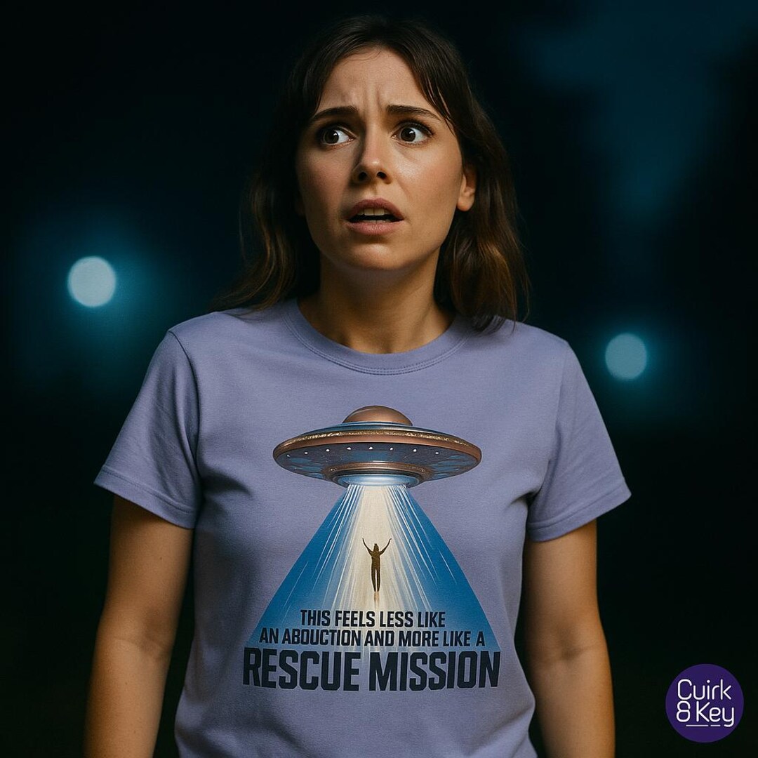 Funny UFO Abduction T-shirt | Rescue Mission Sci-fi Graphic Tee | Alien ...