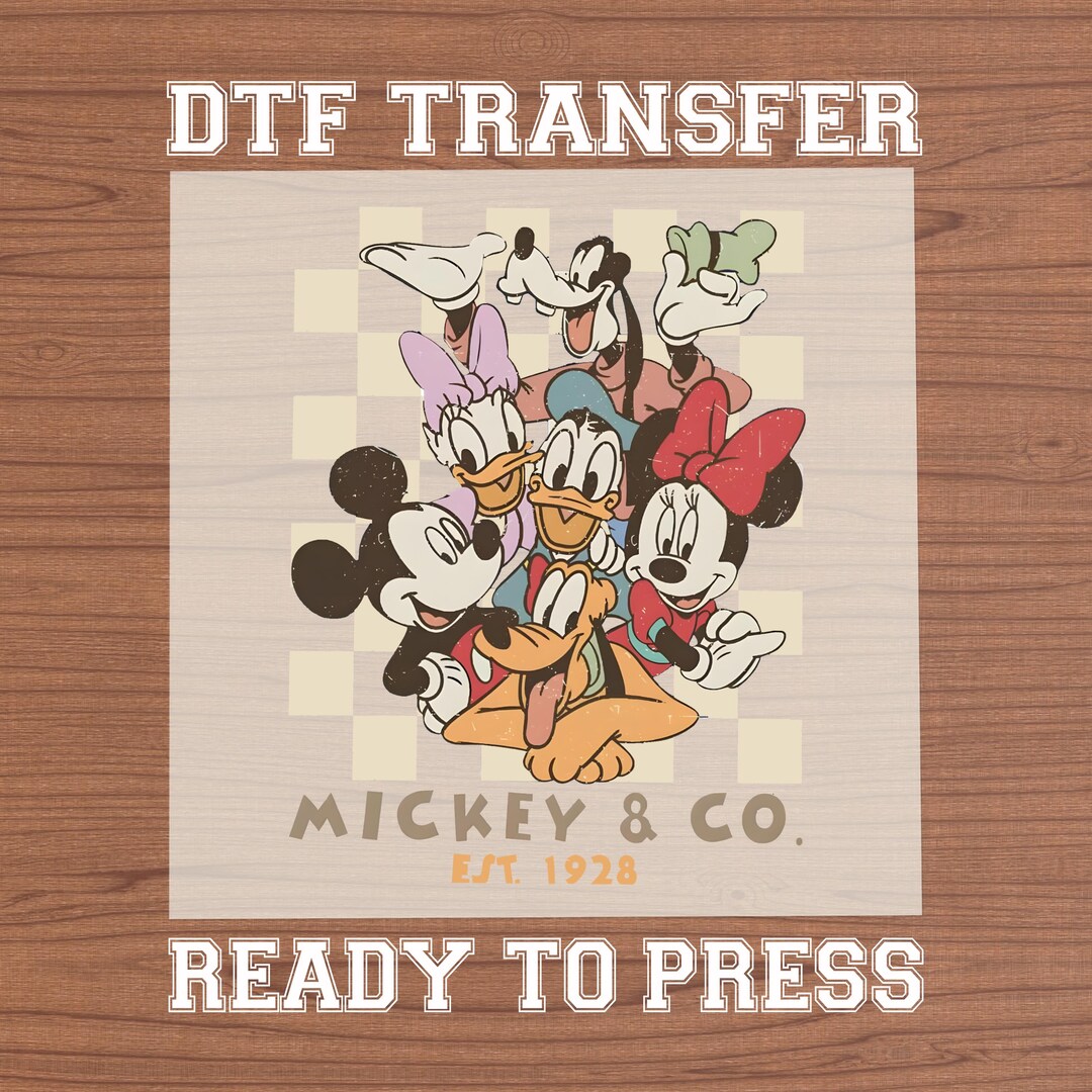 Disney Mickey & Co DTF Transfer, Mickey Mouse Heat Transfer, Disney ...