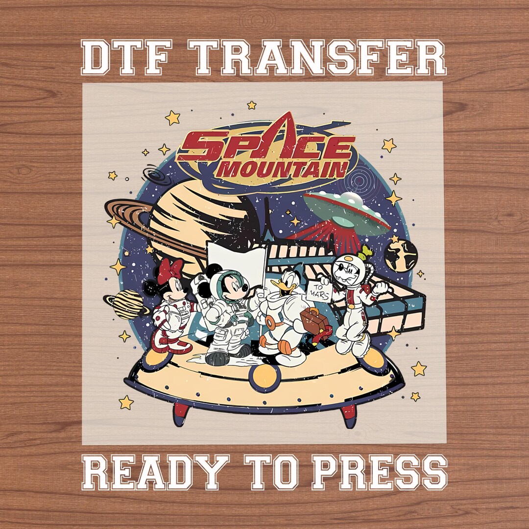 Mouse and Friends Space DTF Transfer, Retro Disney Shirt Heat Press ...