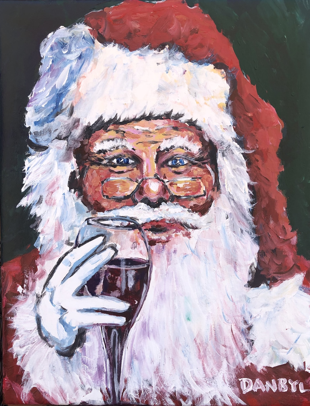 PNG File Download Santa Cheer From Dan Byl Original Fine Art - Etsy