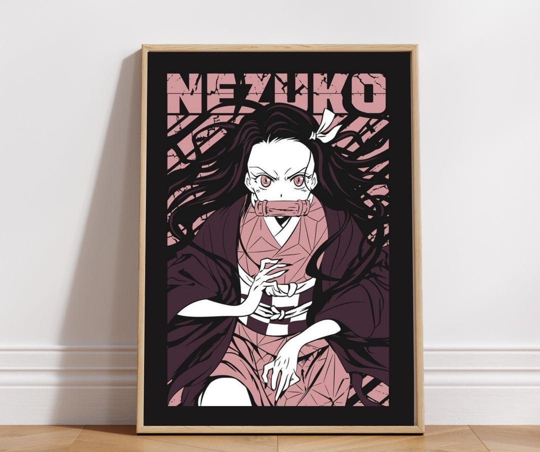 Wall Art Nezuko, Nezuko Kamado Digital Print, Demon Slayer Poster ...