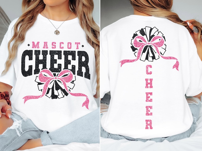 Cheer Svg Png, Cheerleading Svg, Cheerleader Front Back Svg, Cheer Mom ...