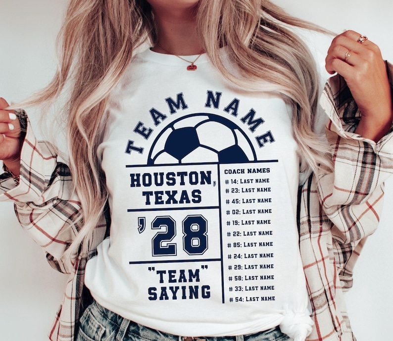 Soccer Team Roster SVG Template: Cricut, Silhouette Cut File - Etsy
