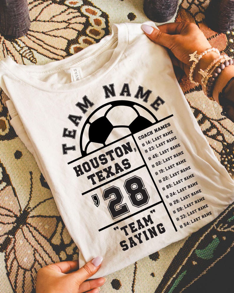 Soccer Team Roster SVG Template: Cricut, Silhouette Cut File - Etsy