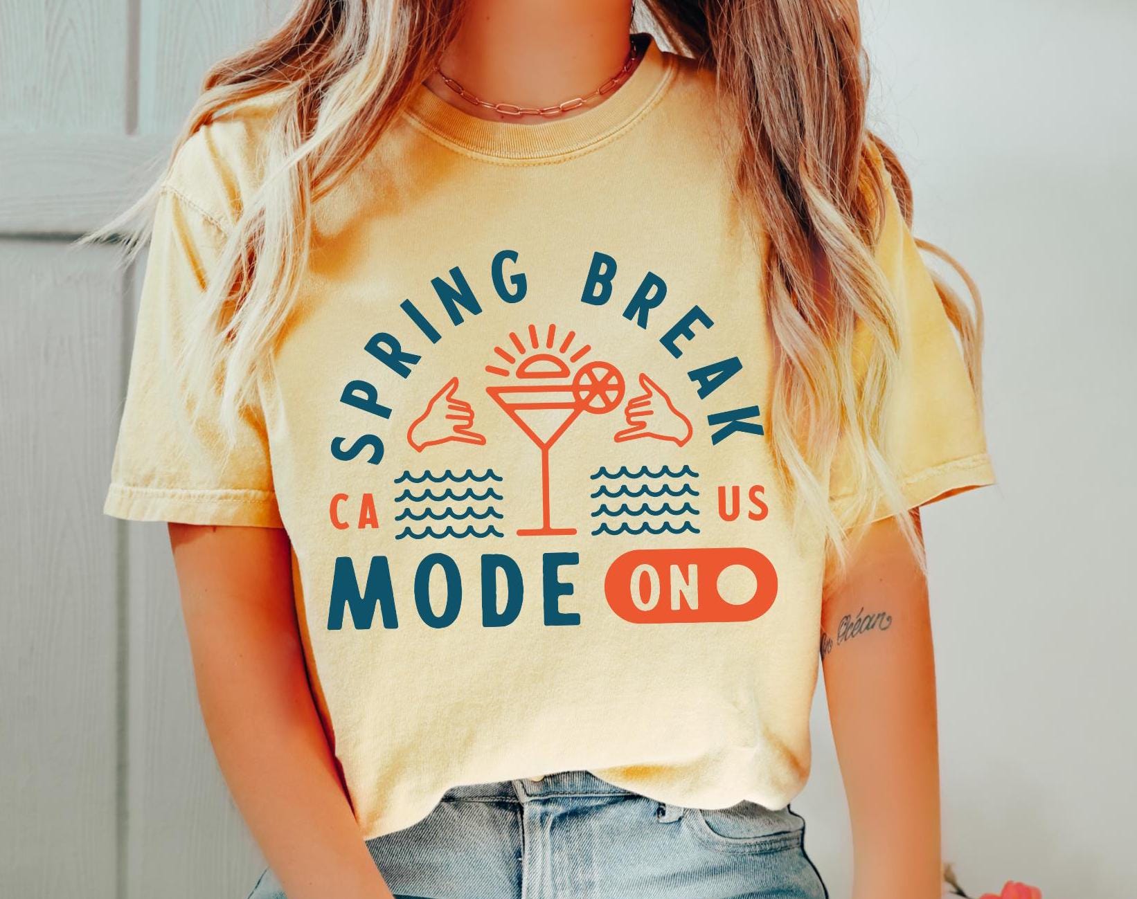 Spring Break Mode Svg PNG, Spring Break 2025 Png, Spring Break Shirt ...