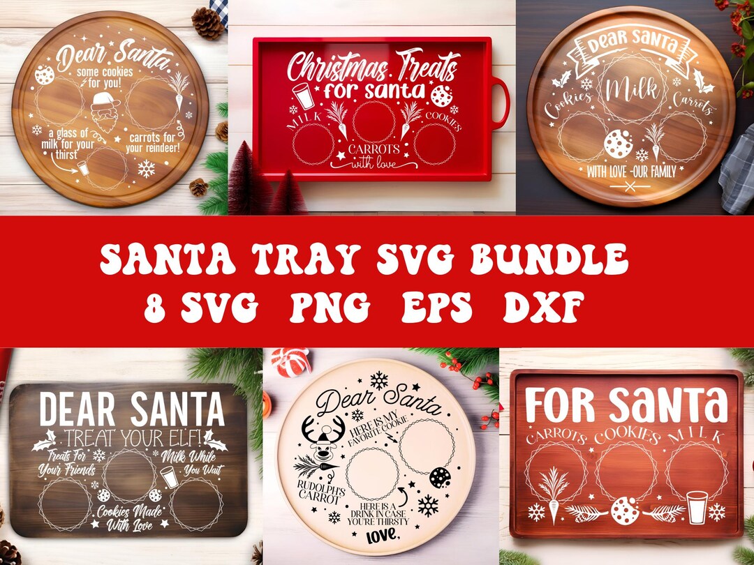 Santa Cookie Tray Svg