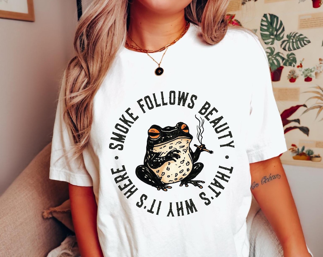 Smoke Follows Beauty SVG PNG Funny Heifer Highland Frog Png Funny ...