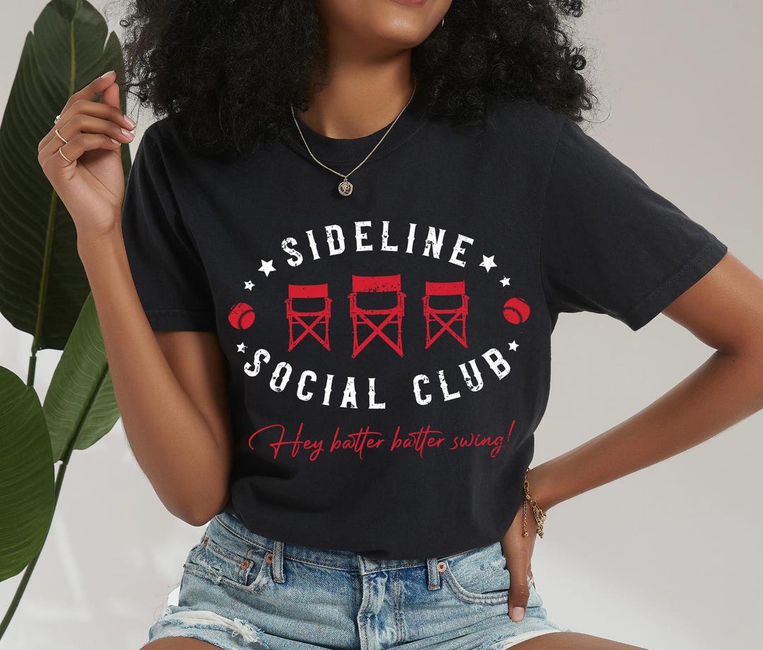 Sideline Social Club Baseball SVG: Mom Shirt Design (digital Download ...