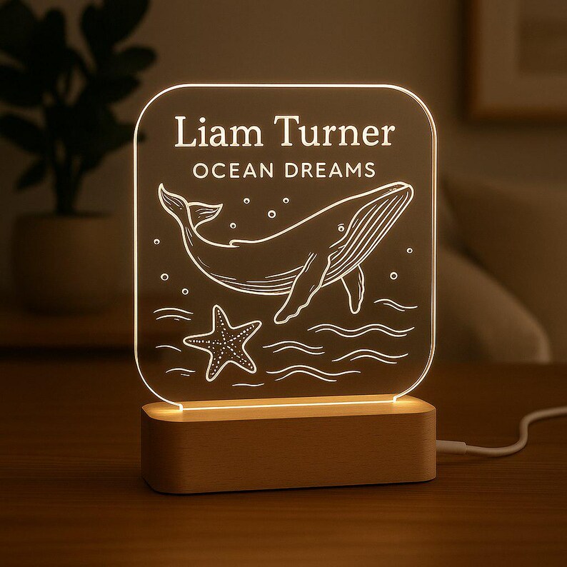 Personalized Fairy Night Light: Laser Engraved Acrylic LED Lamp - Etsy