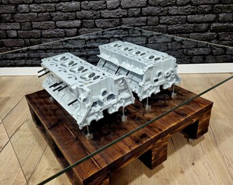 BMW V8 ALPINA Mpower Engine Coffee Table Block Motortisch Tisch ...