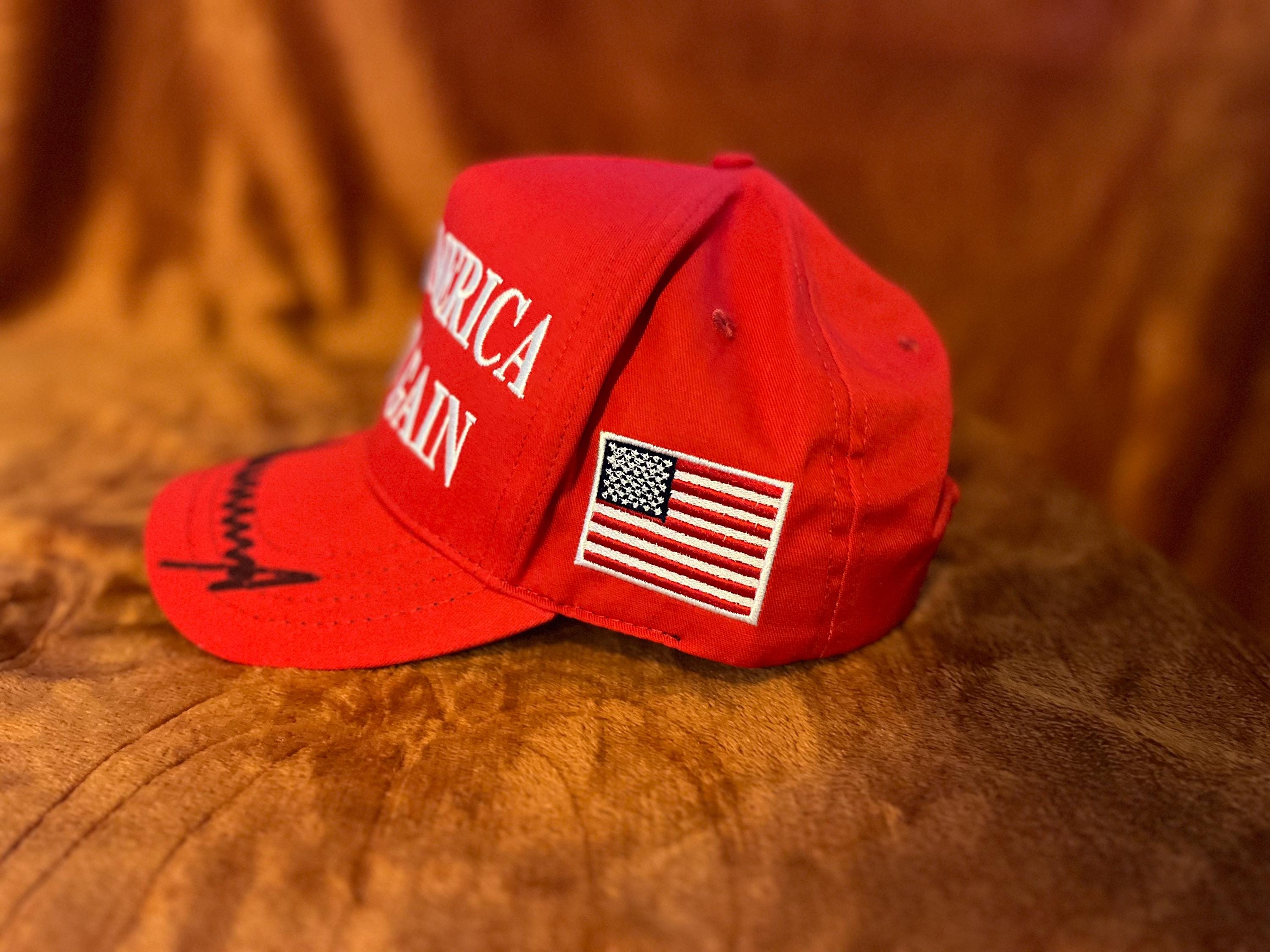 Signed Trump Hats; Donald Trump Signed Hat; MAGA Hat; Signed MAGA Hat ...