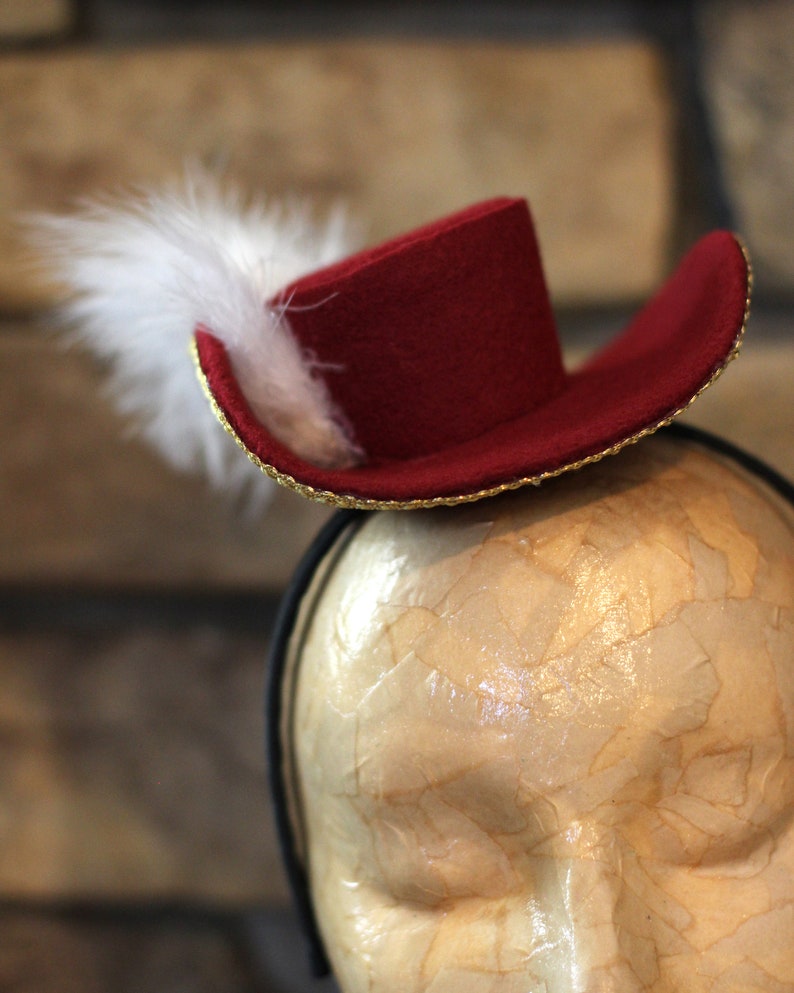 Captain Hook Hat Pirate Mini Disney Inspired Mini Headband - Etsy Australia