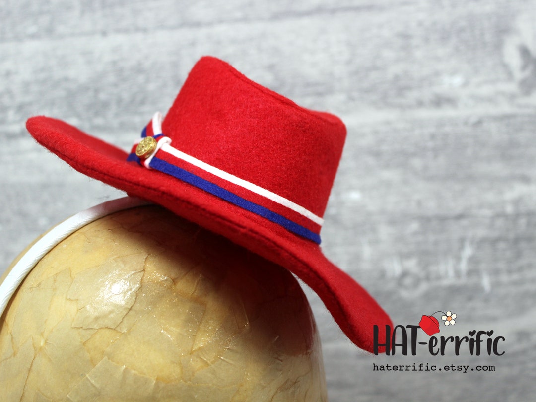 Agent Peggy Carter Mini Hat, Red Felt Fedora, Marvel Avenger Accessory ...