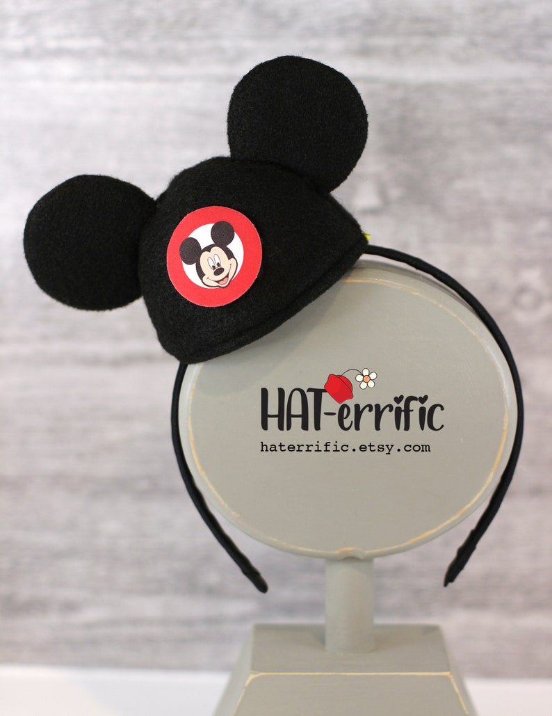 Mouseketeer Black Mickey Ears Mini Hat, Mickey Mouse Club, Vintage ...