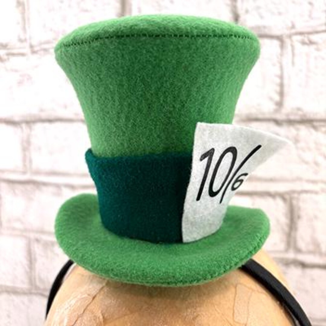 Green Mad Hatter Mini Top Hat, Alice in Wonderland, Mad Tea Party - Etsy
