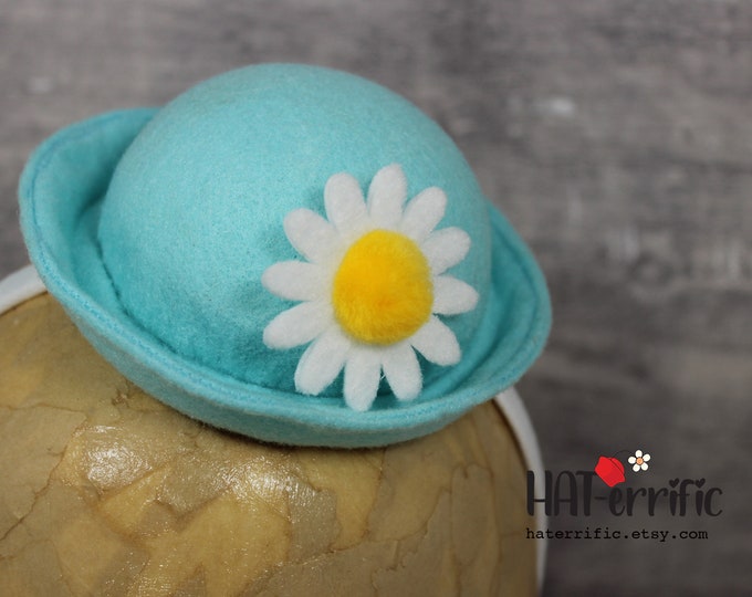 Toy Story Mrs. Nesbitt Hat: Handmade Miniature Felt Bowler With Daisy ...