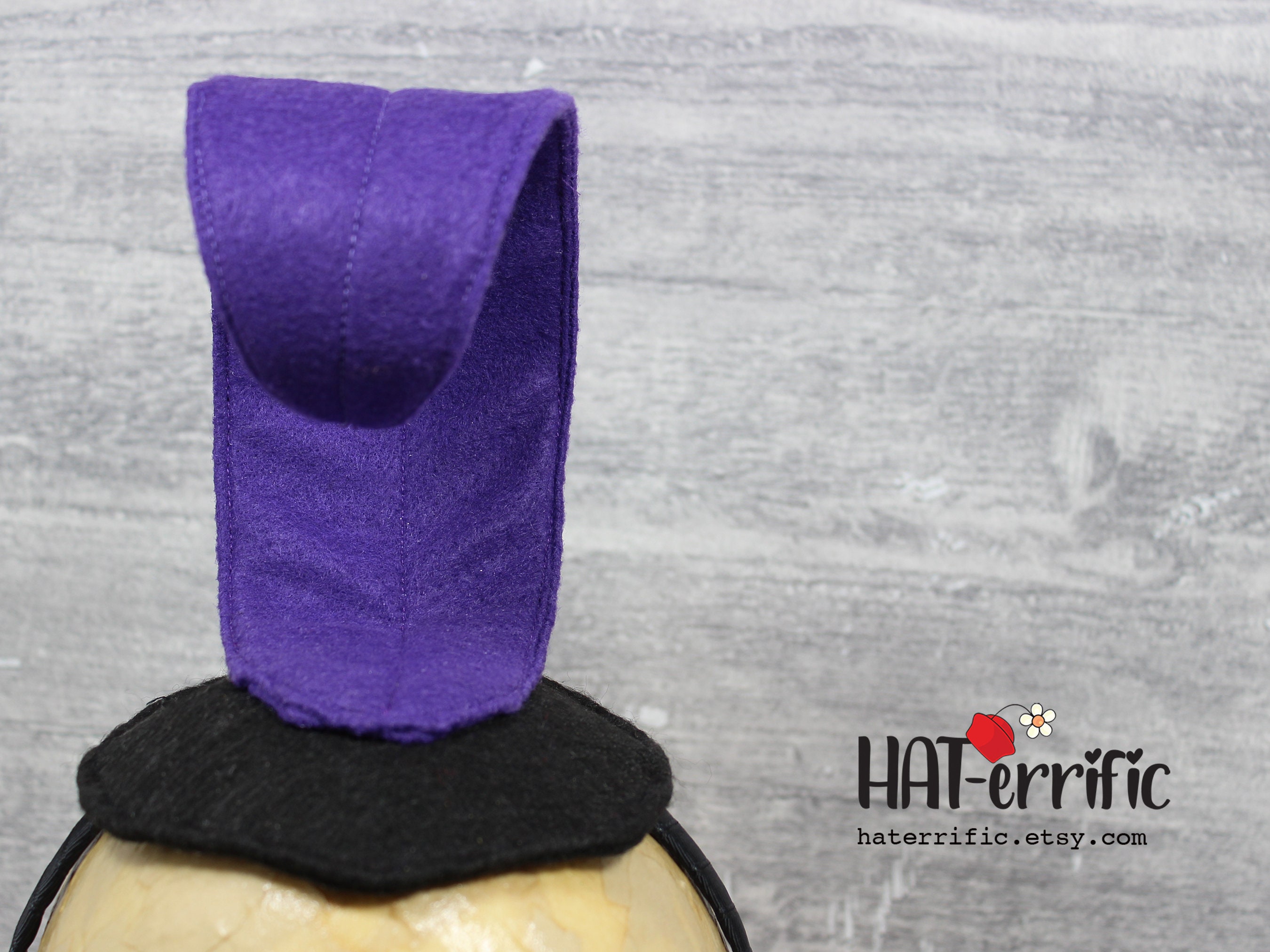 Yzma Emperors New Groove Miniature Hat Headband, Purple Feather Villain ...
