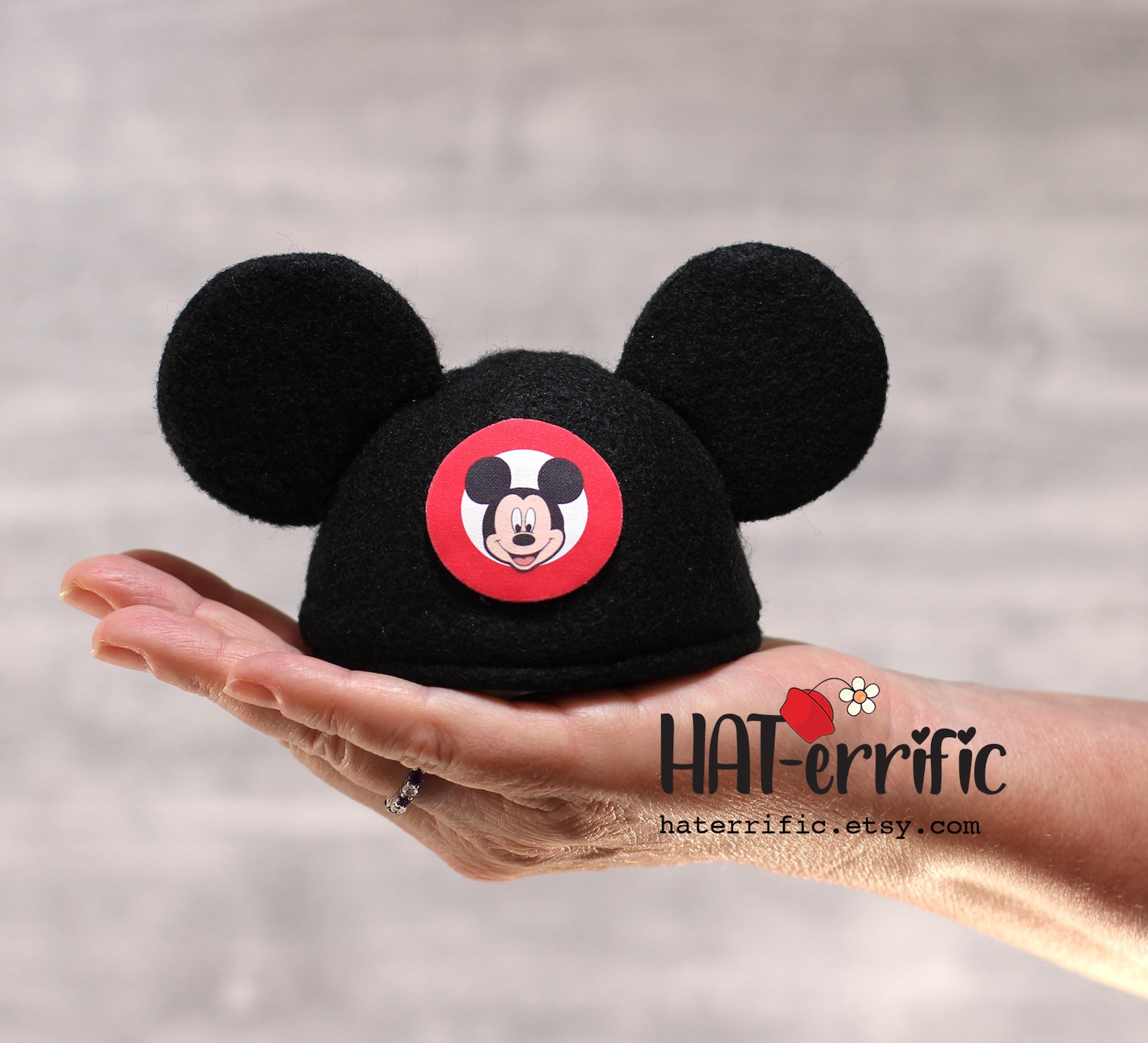 Mouseketeer Black Mickey Ears Mini Hat, Mickey Mouse Club, Vintage ...