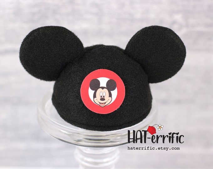 Mouseketeer Black Mickey Ears Mini Hat, Mickey Mouse Club, Vintage ...