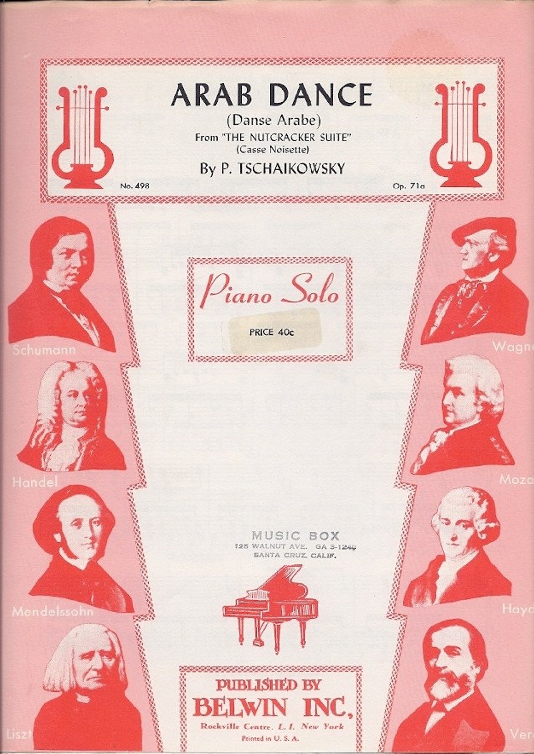 1931 Arab Dance Danse Arabe Nutcracker Suite Piano Solo - Etsy