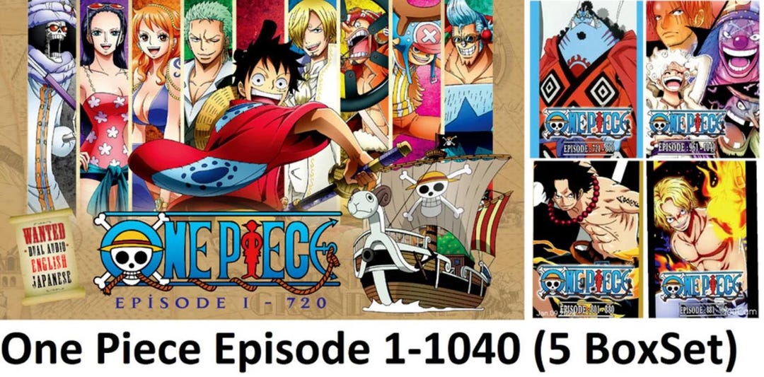 Complete One Piece DVD Box Set Episodes 1-1040 ( 5 Box Set )- English ...