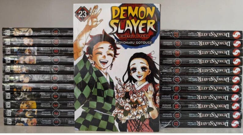 Demon Slayer Kimetsu No Yaiba Manga Volume 1-23 END English Comic EXPRESS - Etsy