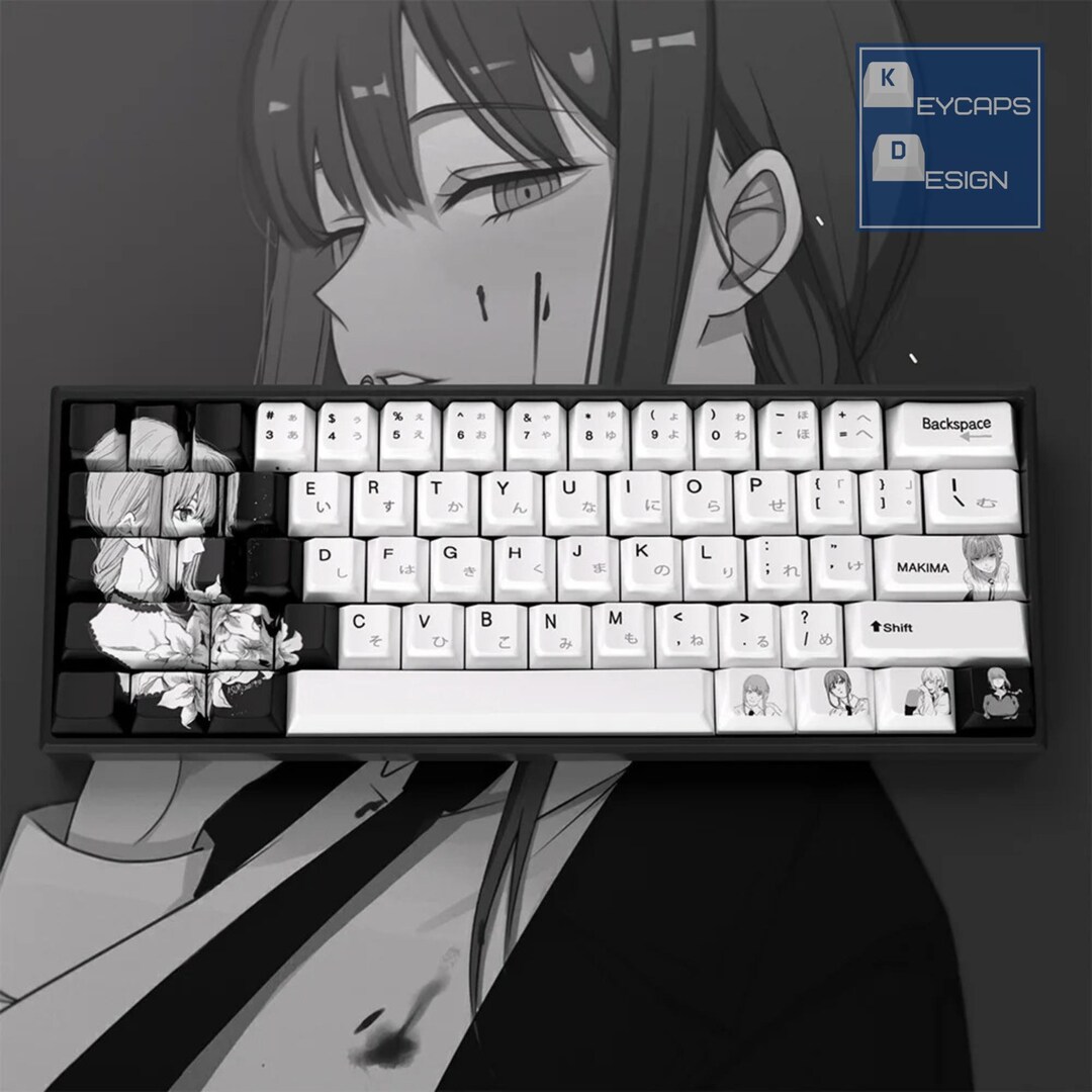 105-key Flower Makima Keycap Set Dye-sub PBT Keycaps for Cherry MX ...