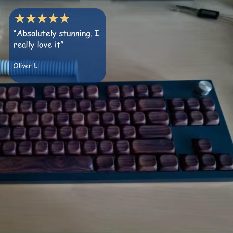 134-key Walnut Wood Theme Keycap Set MOA Profile Custom PBT Dye ...