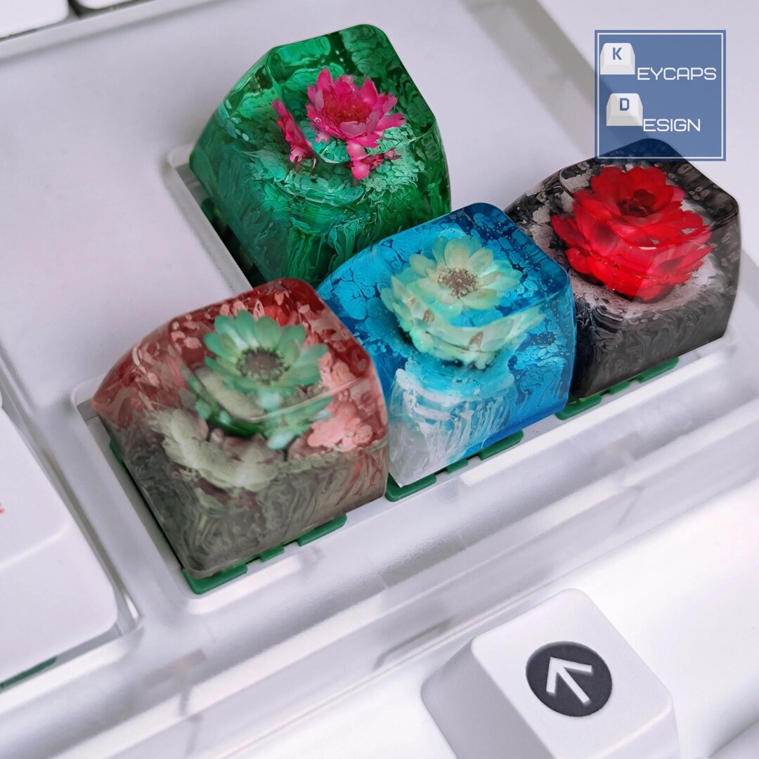 Custom Resin Artisan Keycap Pretty Girl Flower ESC Key for Mechanical ...