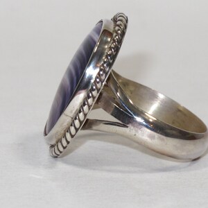 Sterling Silver and Wampum Ring Large size FREE Shipping | Etsy