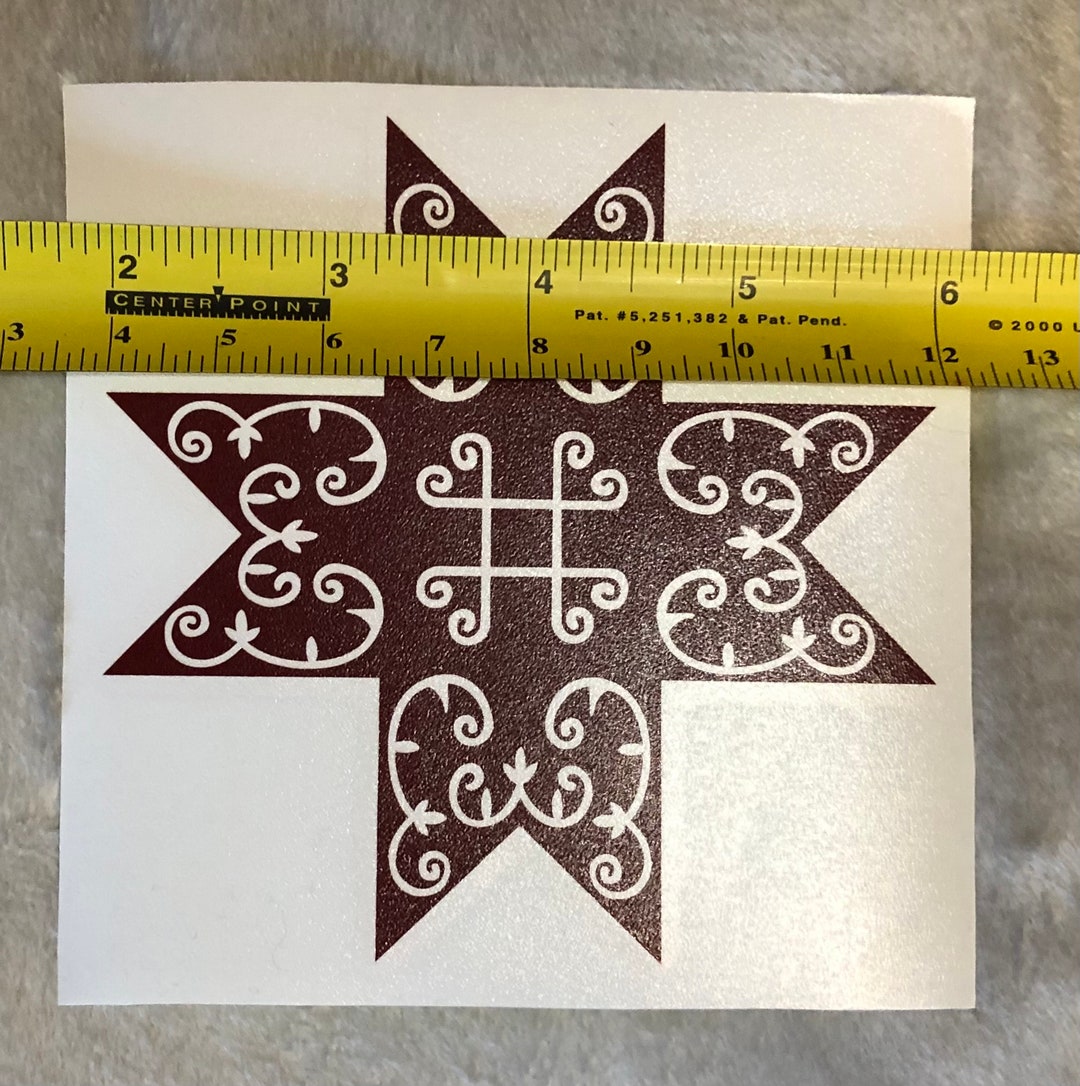 Decal. Wabanaki Double Curve and 8 Pointed Star Decal. Northeastern ...