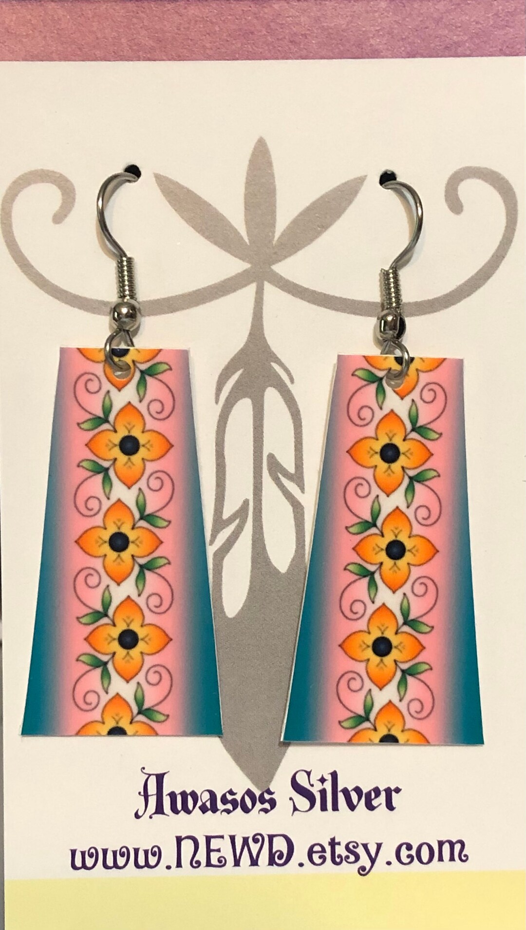 Northeastern Woodland Floral Design Earrings. Northeastern Woodland ...