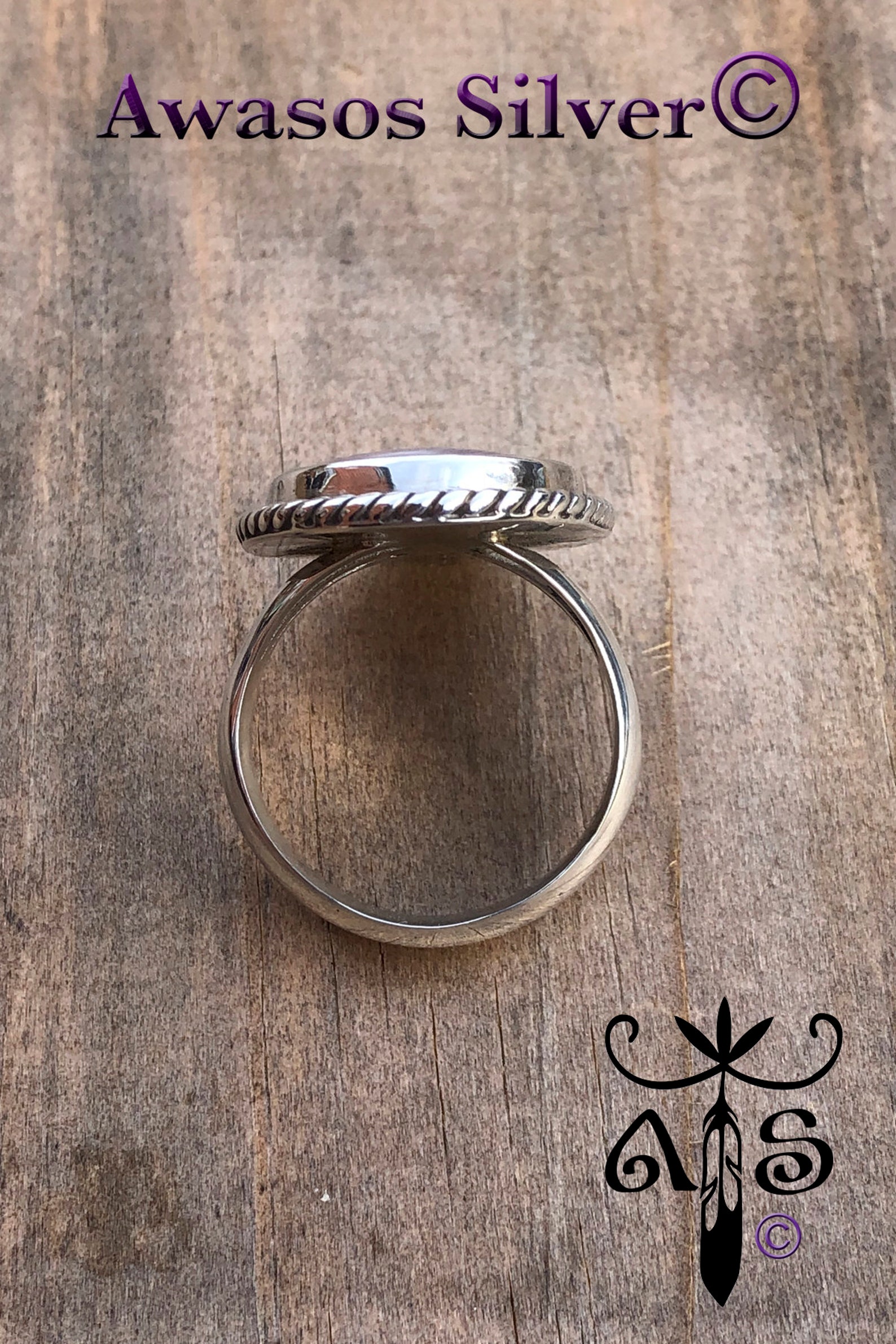 Sterling Silver and Wampum Ring Large Size FREE Shipping | Etsy