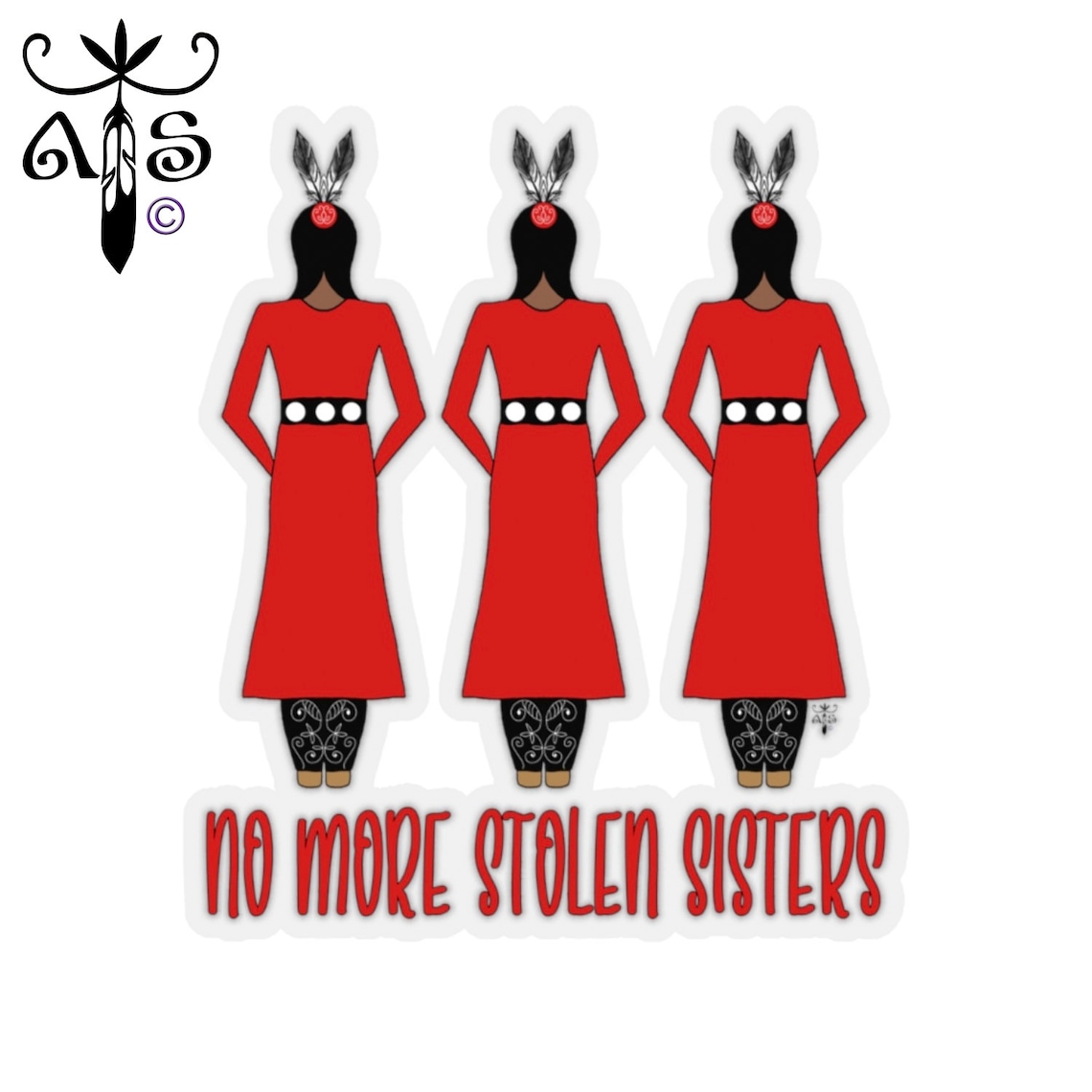 Red Dress Sticker. 3 Ladies in Red Dresses. MMIW Awareness - Etsy