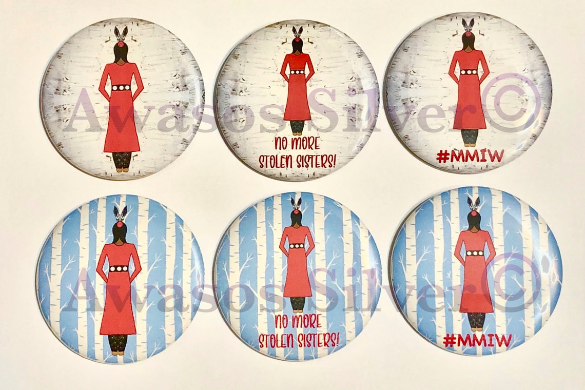 Red Dress Woman Pinback Button. Missing and Murdered - Etsy Canada