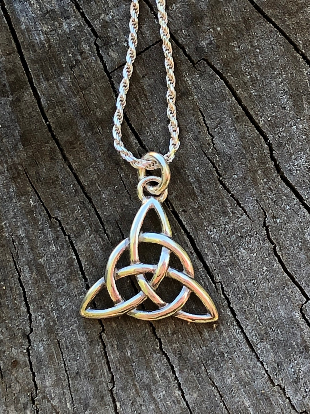 Trinity Knot Necklace. Celtic Knot Necklace. Sterling Silver Trinity ...